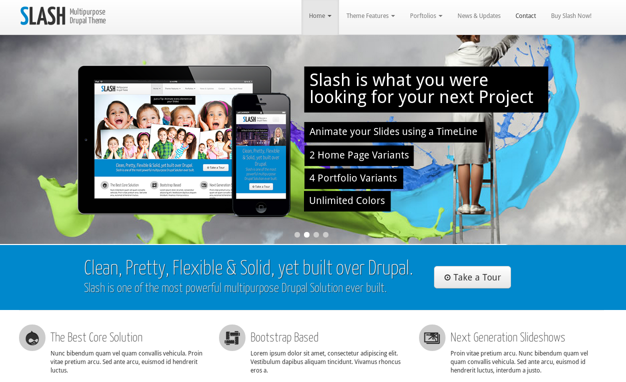 Top 10 of the best Drupal 7 Portfolio themes - Drupal News - admin